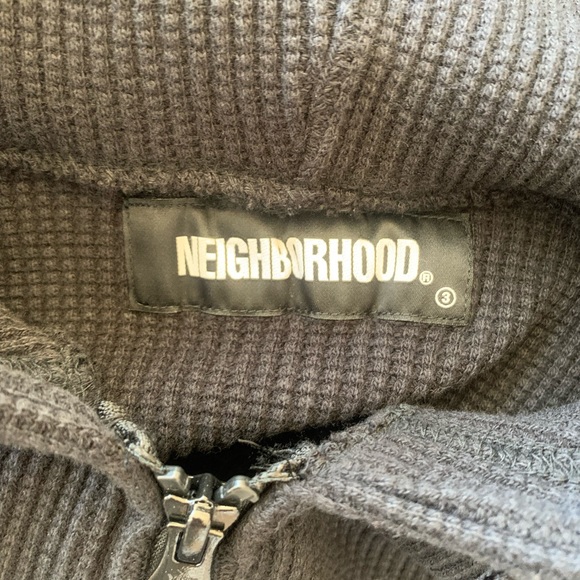 Neighborhood | Sweaters | Neighborhoodjp Black Cotton Waffle Weave ...